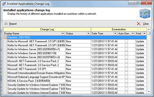 Change Log - Network Inventory